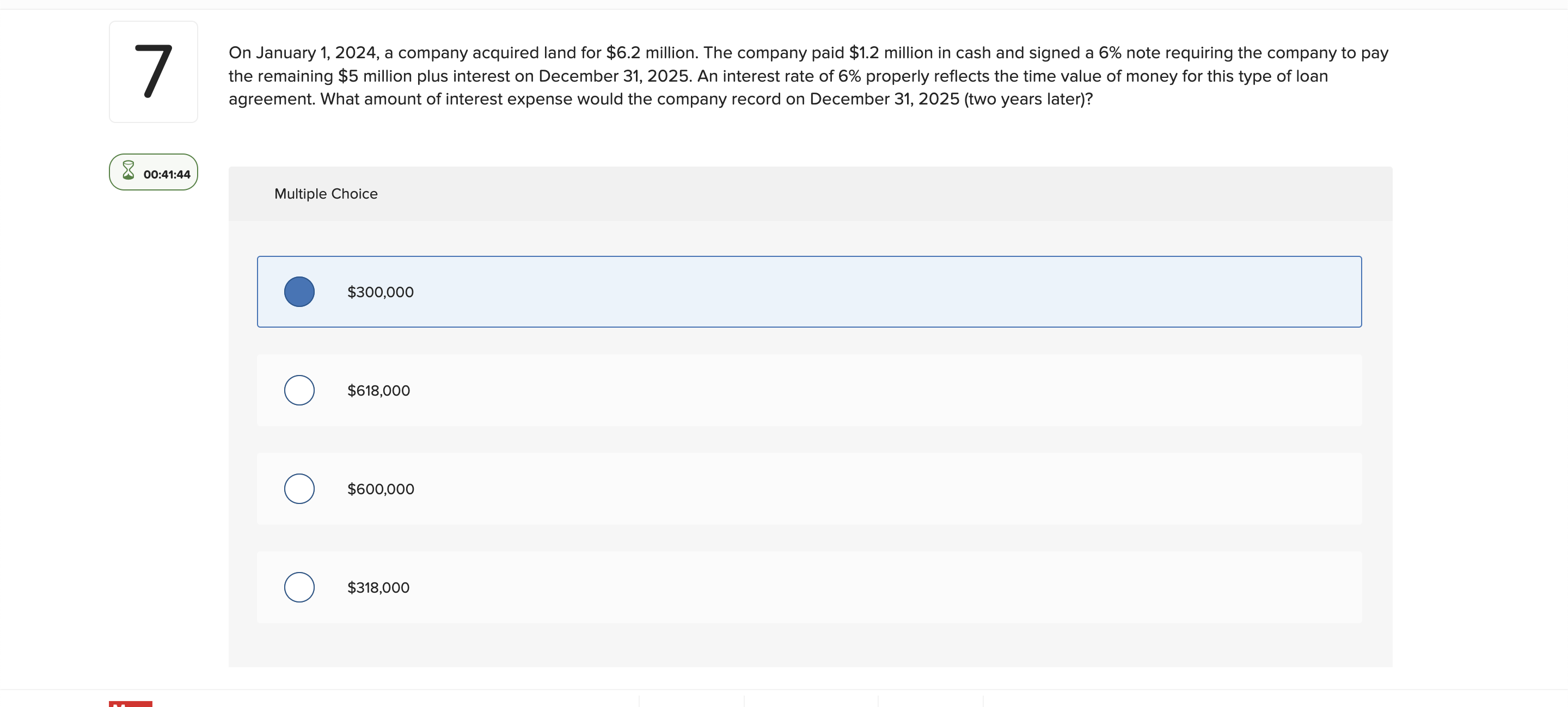 Solved 7On January 1,2024 , ﻿a company acquired land for | Chegg.com