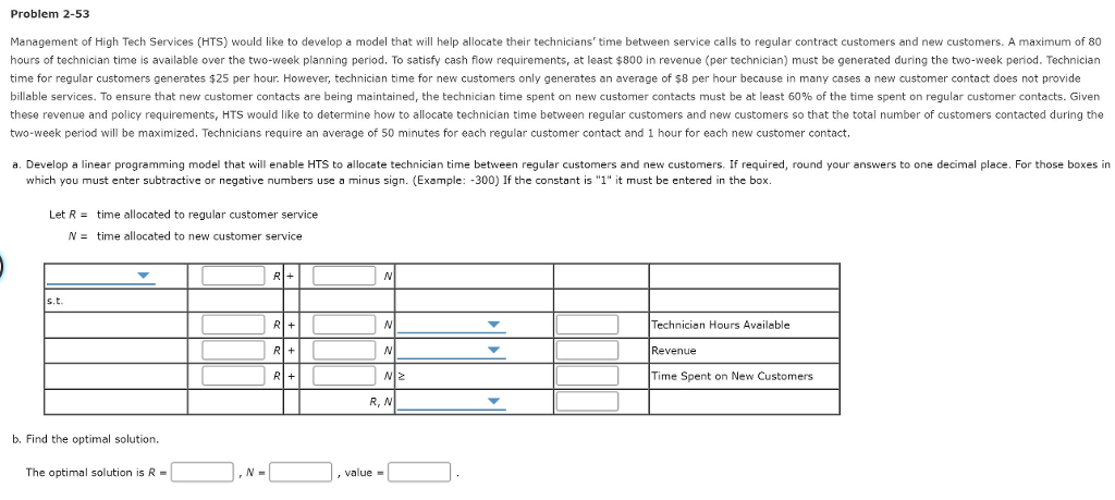 Solved Problem 2-53 Management of High Tech Services (HTS) | Chegg.com