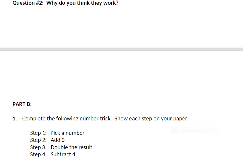Solved Question #2: Why do you think they work? PART B: 1. | Chegg.com