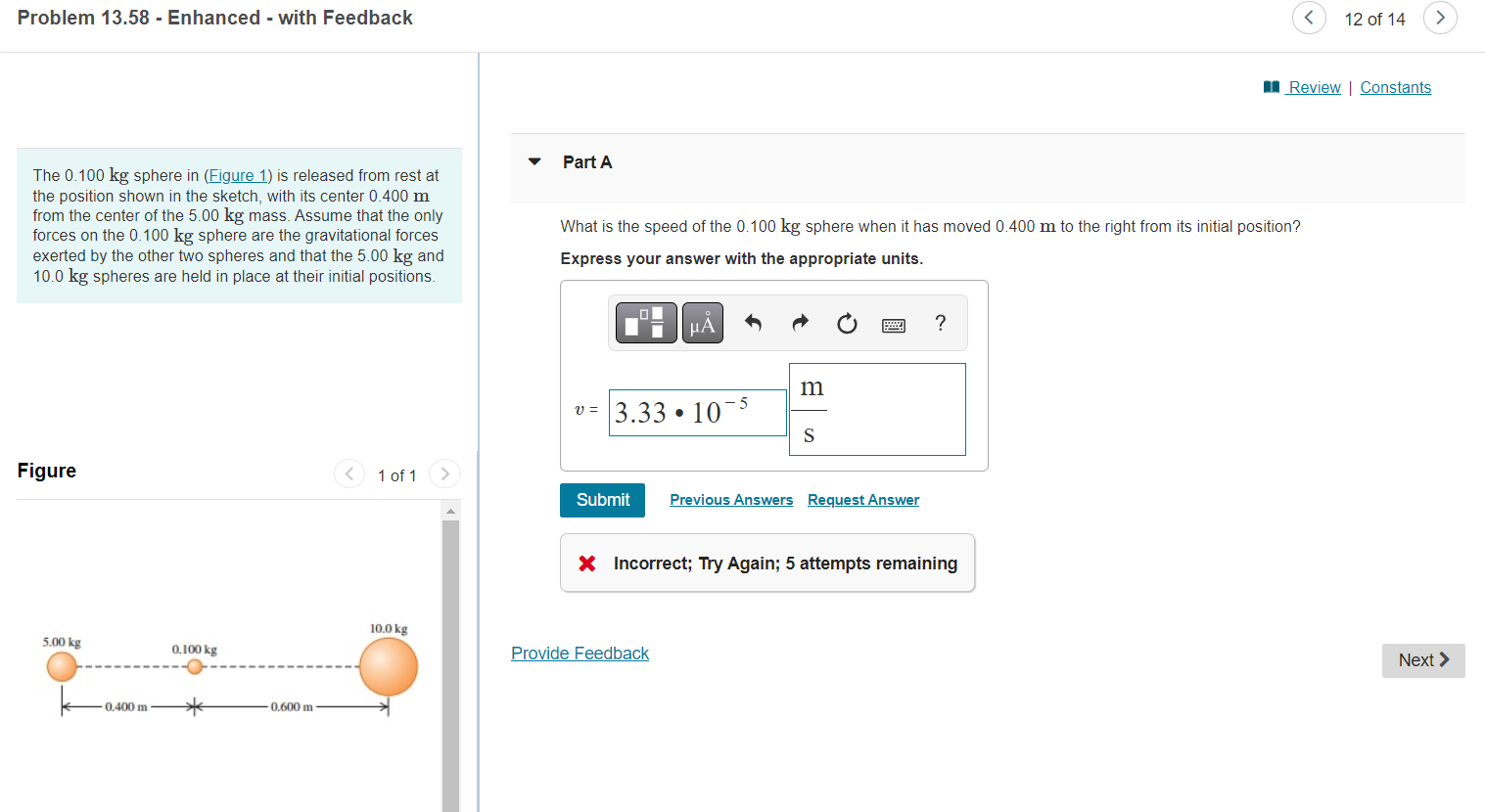 Solved The 0.100 kg sphere in (Figure 1) is released from | Chegg.com