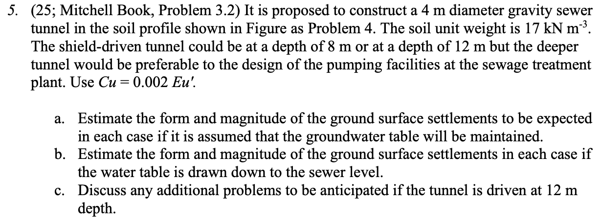 (25; Mitchell Book, Problem 3.2) It is proposed to | Chegg.com