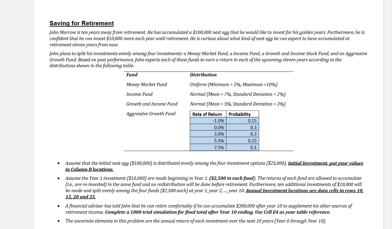 Solved Remake in excel if possible so as to fill out all | Chegg.com