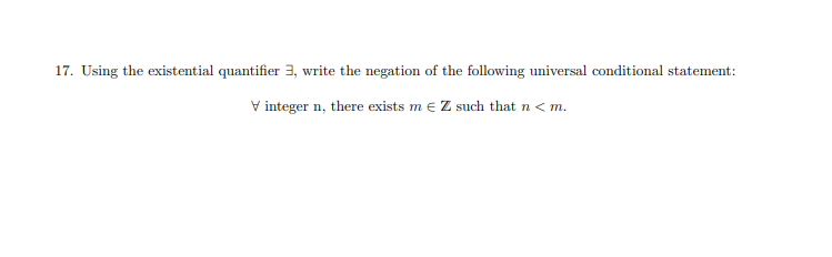 Solved 17. Using the existential quantifier 3, write the | Chegg.com