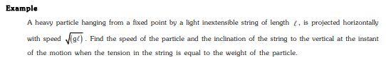 Solved Example A heavy particle hanging from a fixed point | Chegg.com