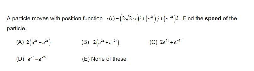 Solved A particle moves with position function | Chegg.com