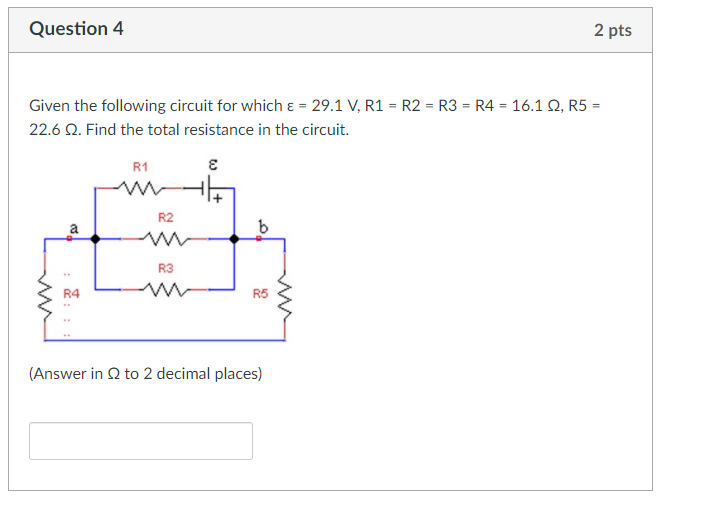 Solved Question 4 2 pts Given the following circuit for | Chegg.com