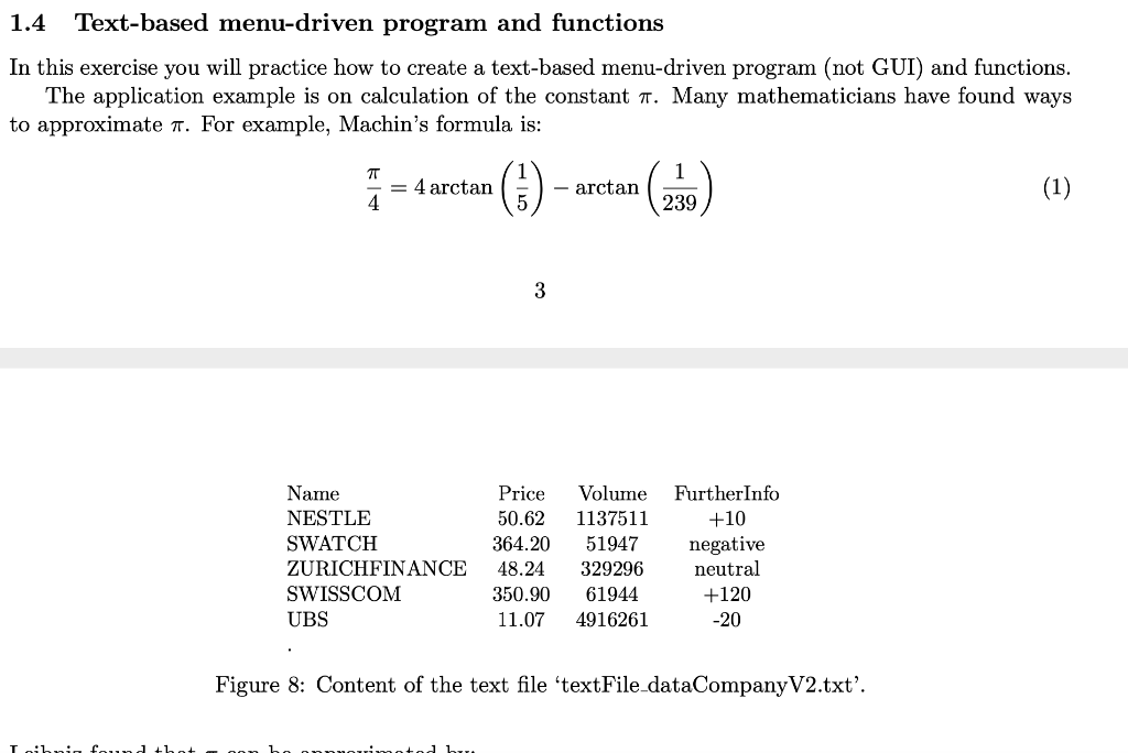 Solved 1 4 Text Based Menu Driven Program And Functions In