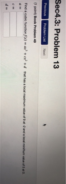 Solved Sec4.3: Problem 13 PreviousProblem List Next (1 | Chegg.com Solved Sec4.3: Problem 13 PreviousProblem List Next (1 | Chegg.com