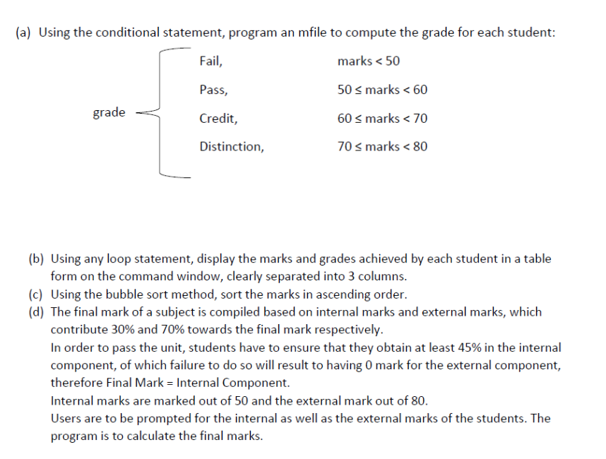 Solved A Using The Conditional Statement Program An Mfile 6613