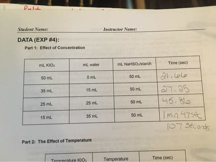 Solved Student Name: Instructor Name: DATA (EXP #4) Part 1: | Chegg.com