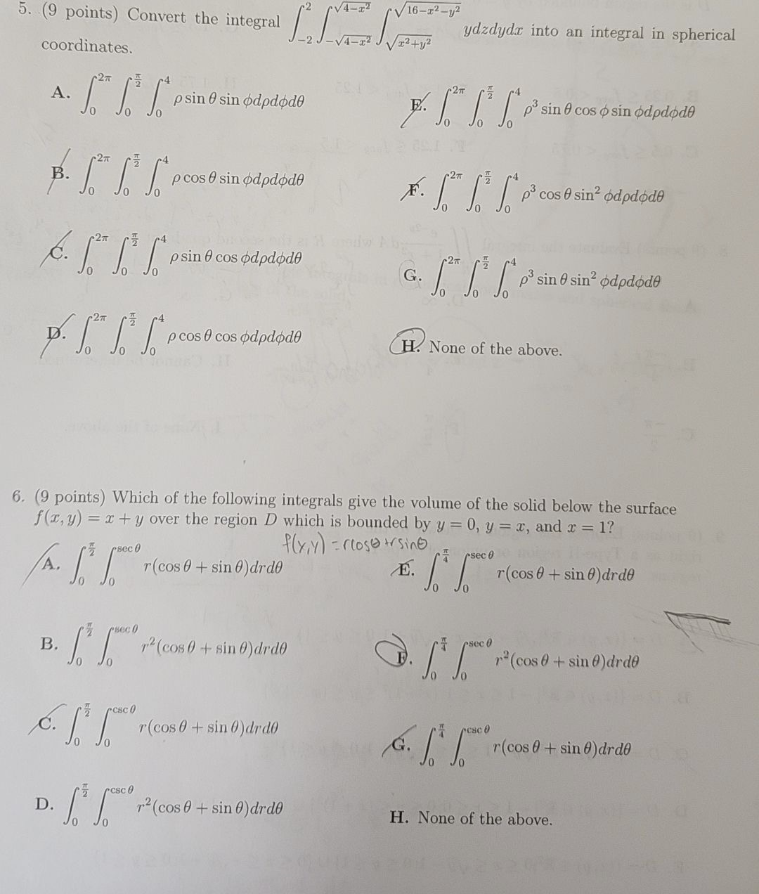 Solved Answers circled are the correct answers. Please show | Chegg.com