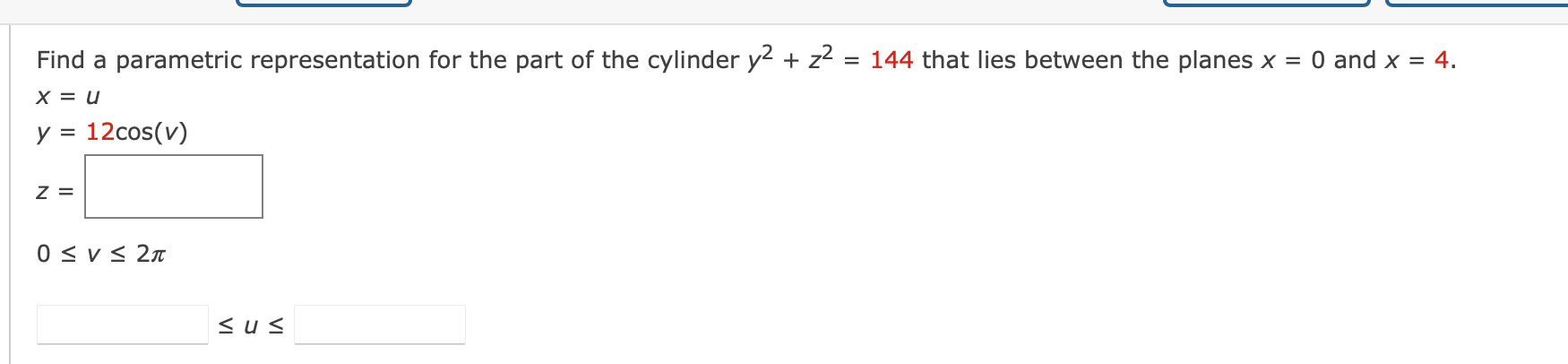 Solved Find a parametric representation for the part of the | Chegg.com