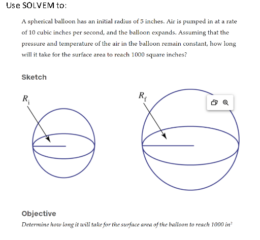 Solved se SOLVEM to: A spherical balloon has an initial | Chegg.com