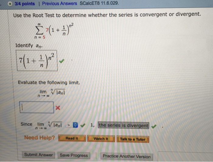 Solved Use the Root Test to determine whether the series is | Chegg.com