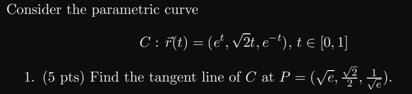 Solved Consider the parametric curve | Chegg.com