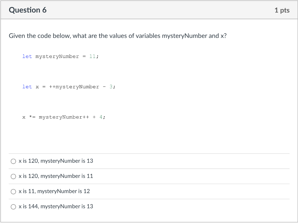 Solved Given the code below, what are the values of | Chegg.com