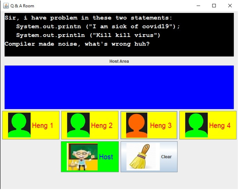 Solved Java GUI program Objectives - 4 student buttons - 1 | Chegg.com