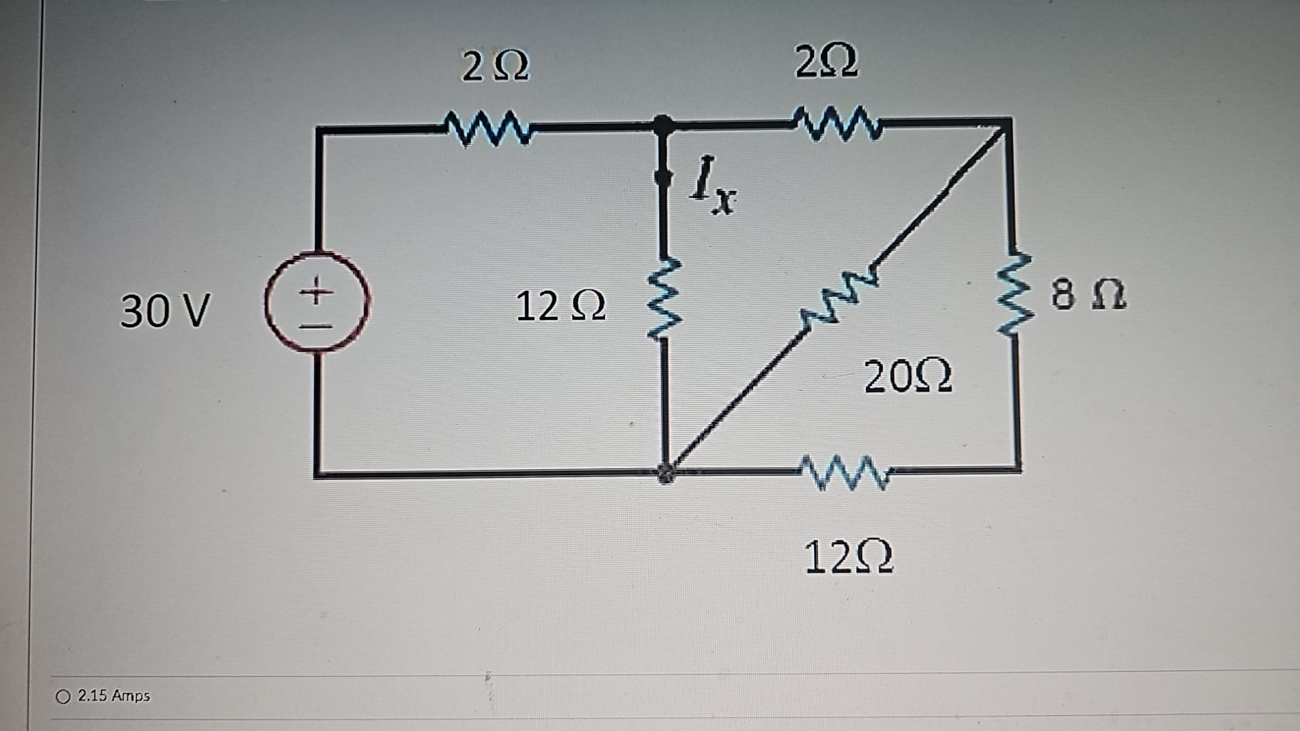 Solved Find the current Ix in the circuit below.2.15 | Chegg.com
