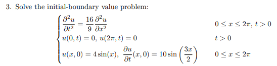 Solved Please solve this initial-boundary problem and show | Chegg.com