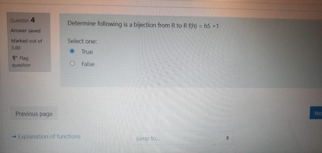 Solved Question 4 Determine following is a bijection from R | Chegg.com