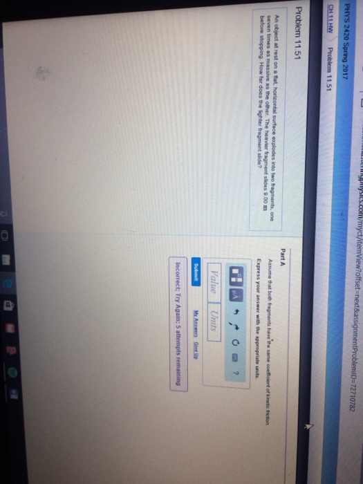 Solved An object at rest on a flat. horizontal surface | Chegg.com