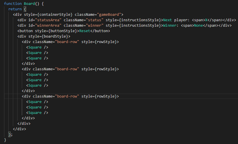 Solved We provided some simple React template code. Your | Chegg.com