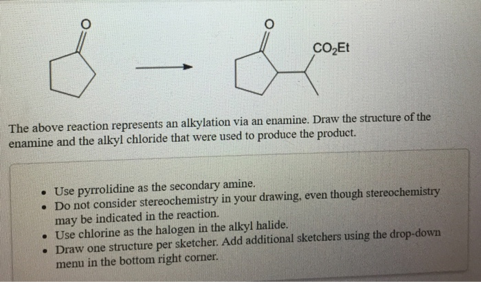 Solved CO2Et The above reaction represents an alkylation via | Chegg.com