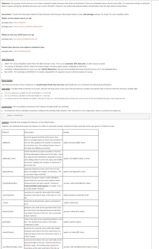 Solved Design Lab 06 | Doubly Linked Lists (2 hrs) Building | Chegg.com