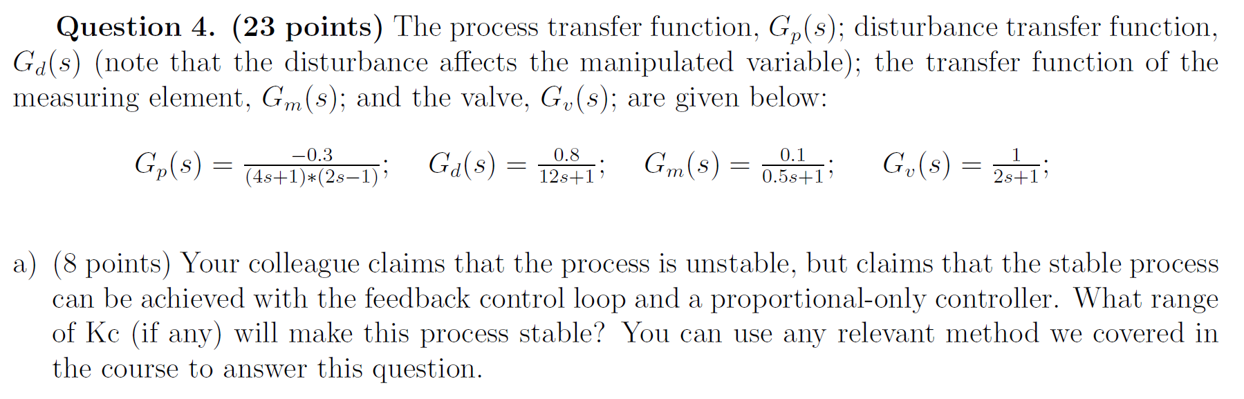 Solved Question 4. (23 points) The process transfer | Chegg.com