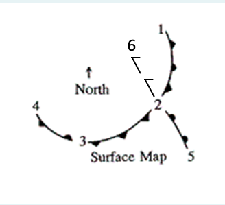 Solved 6 70 1 North 2 Surface Map 5 | Chegg.com