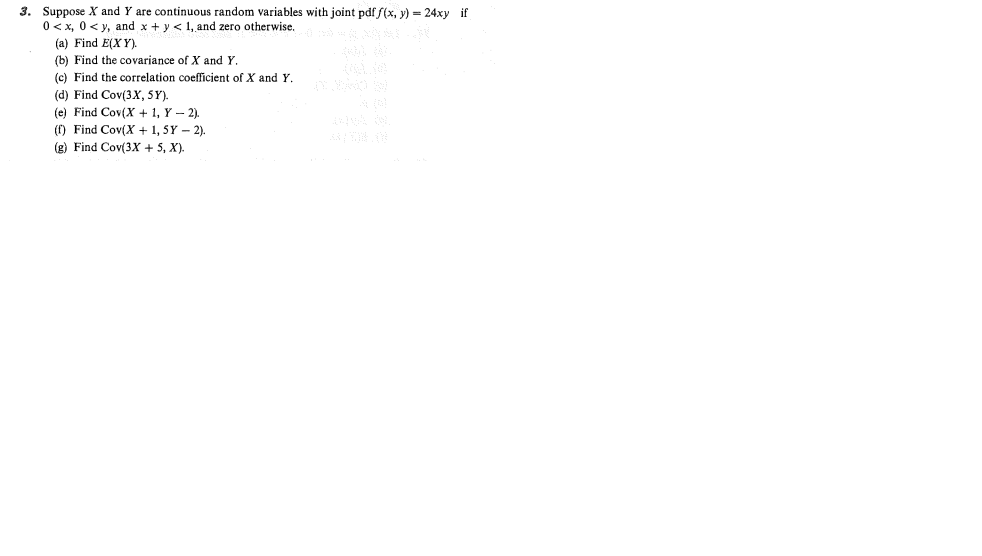 Solved Suppose x ﻿and Y ﻿are continuous random variables | Chegg.com