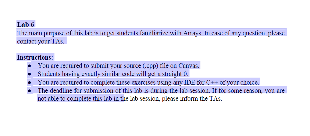Solved Lab 6 The main purpose of this lab is to get students | Chegg.com