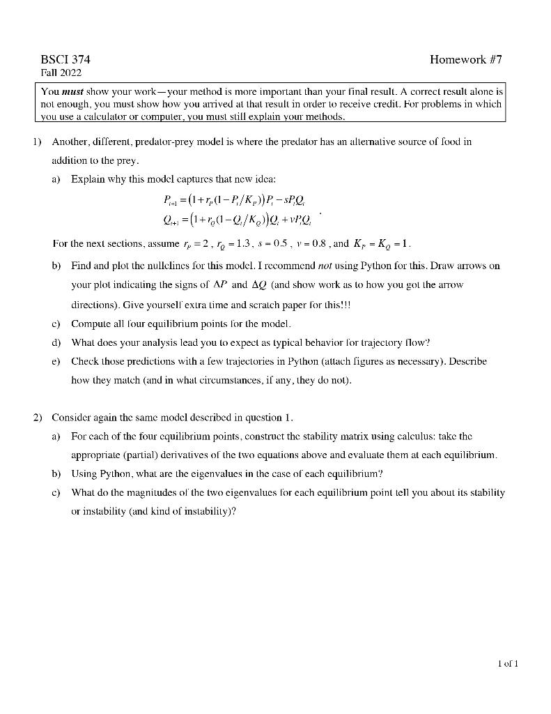 You must show your work-your method is more important | Chegg.com