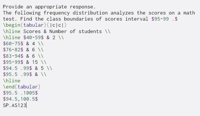 Solved Provide an appropriate response. The following | Chegg.com