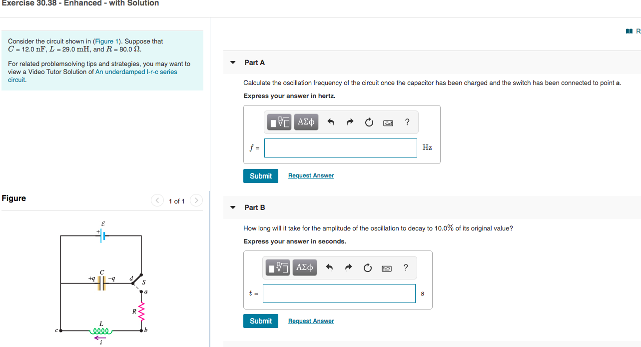 Solved Exercise 30.38 - Enhanced - with Solution AR Consider | Chegg.com