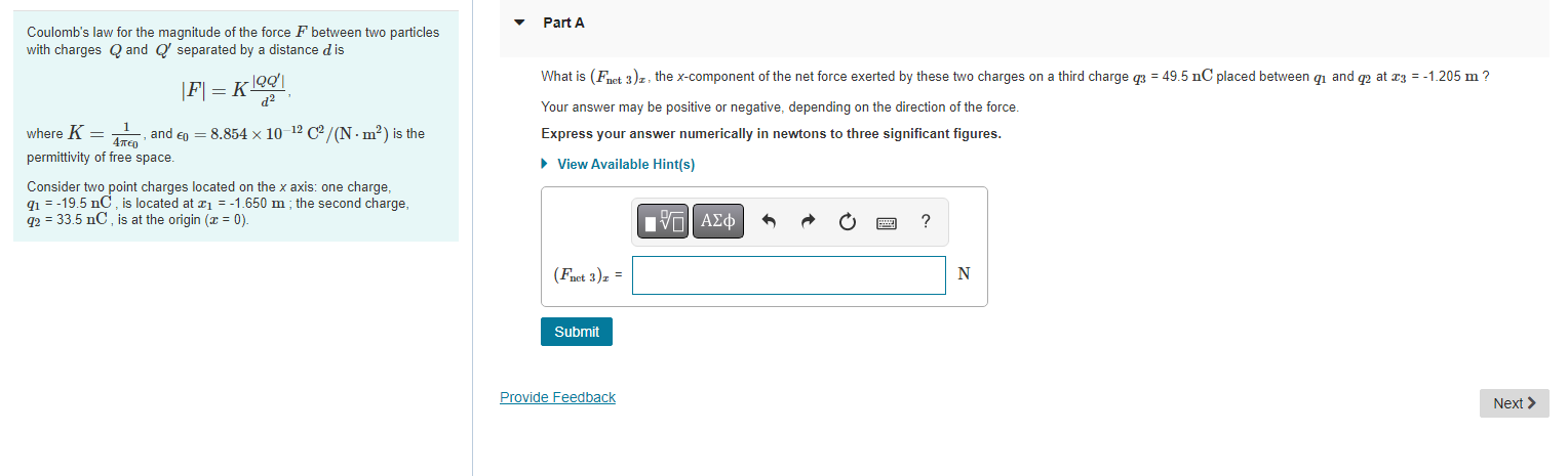 Solved Consider two point charges located on the x axis: one | Chegg.com