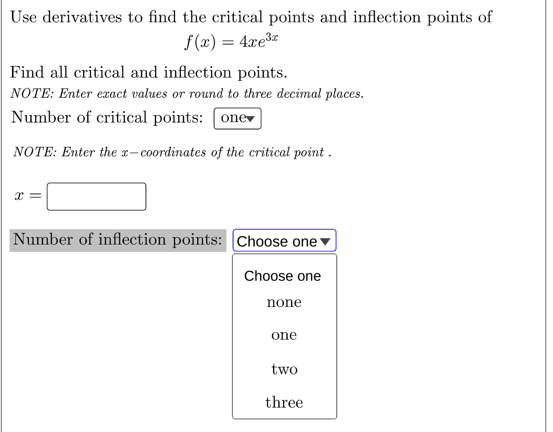 Solved Use derivatives to find the critical points and | Chegg.com
