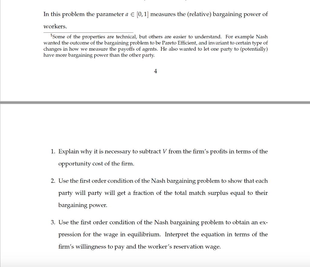 Worker Surplus/Firm Surplus/ The type of bargaining | Chegg.com