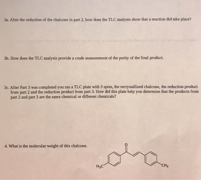 Solved 3a. After the reduction of the chalcone in part 2, | Chegg.com