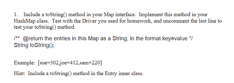 Solved package map; public interface Map { | Chegg.com