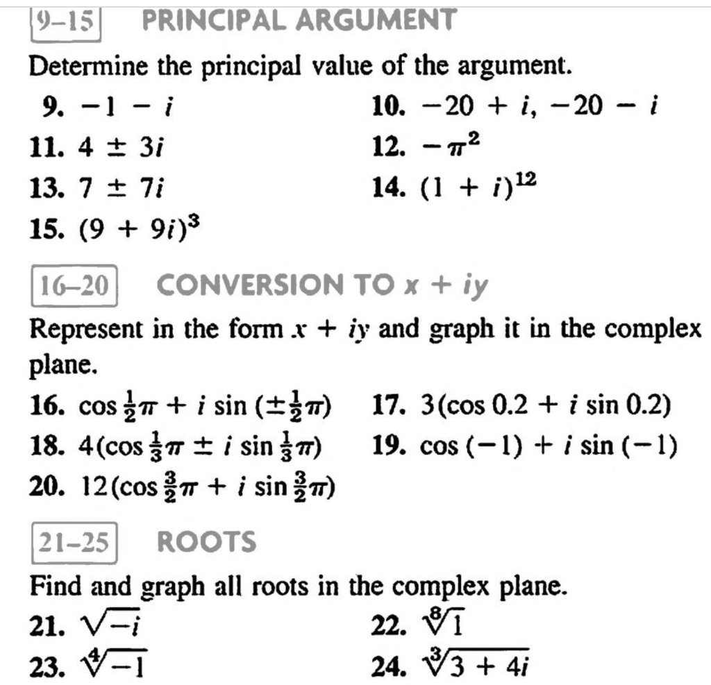 Solved Determine The Principal Value Of The Argument 9