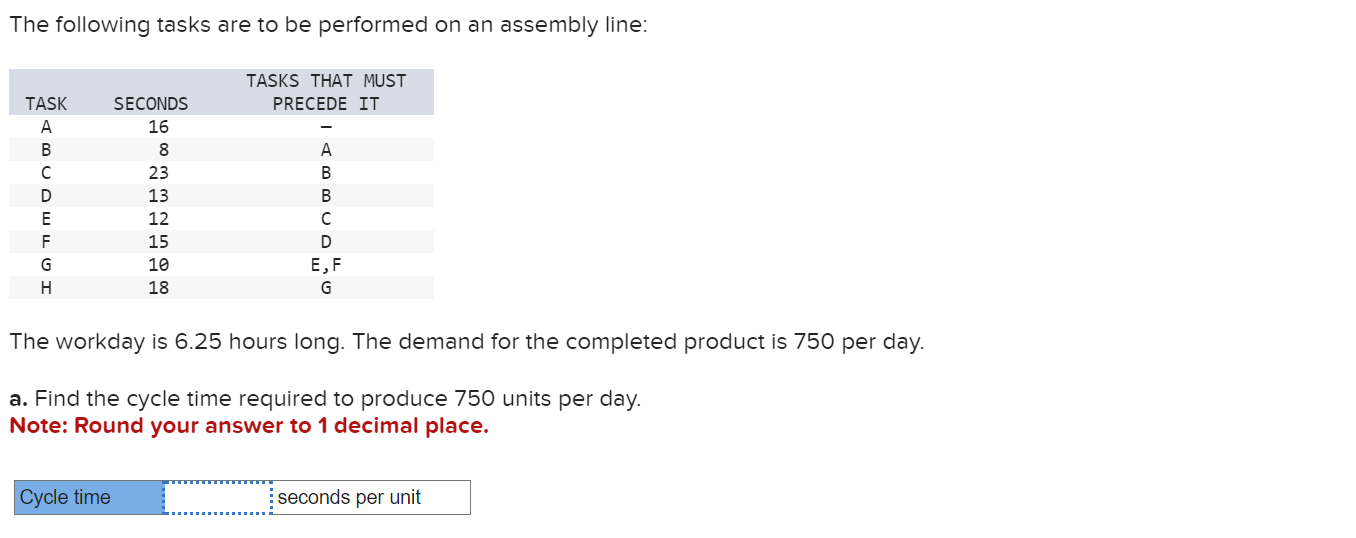 d. Balance the line using sequential restrictions and | Chegg.com