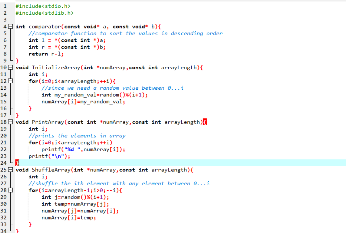 Solved 9 1 #include 2 #include 3 49 int comparator(const | Chegg.com