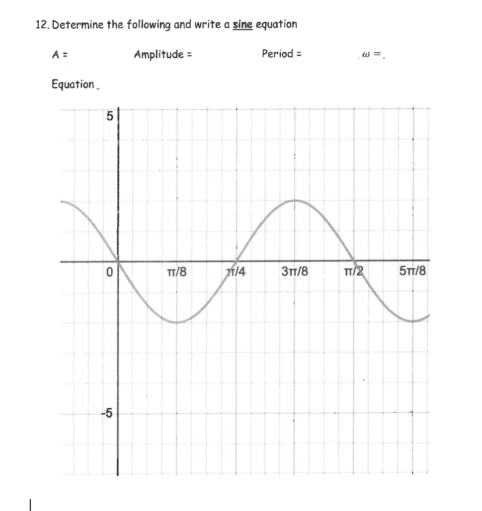 Solved Determine the following and write a sine | Chegg.com