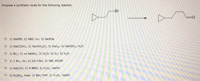 Solved Propose a synthetic route for the following reaction. | Chegg.com