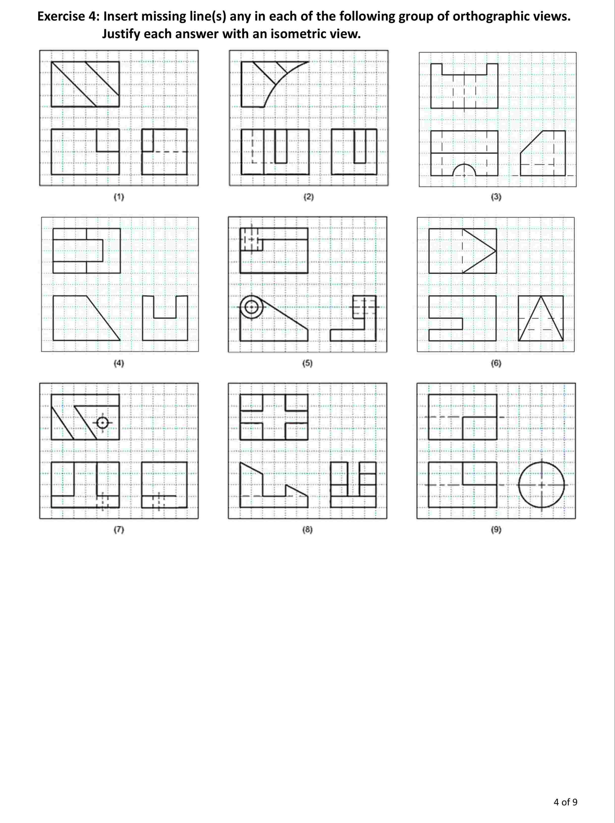 Exercise 4: Insert missing line(s) ﻿any in each of | Chegg.com