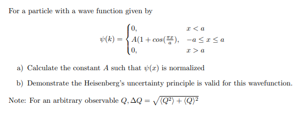Solved For A Particle With A Wave Function Given By Vk 7866