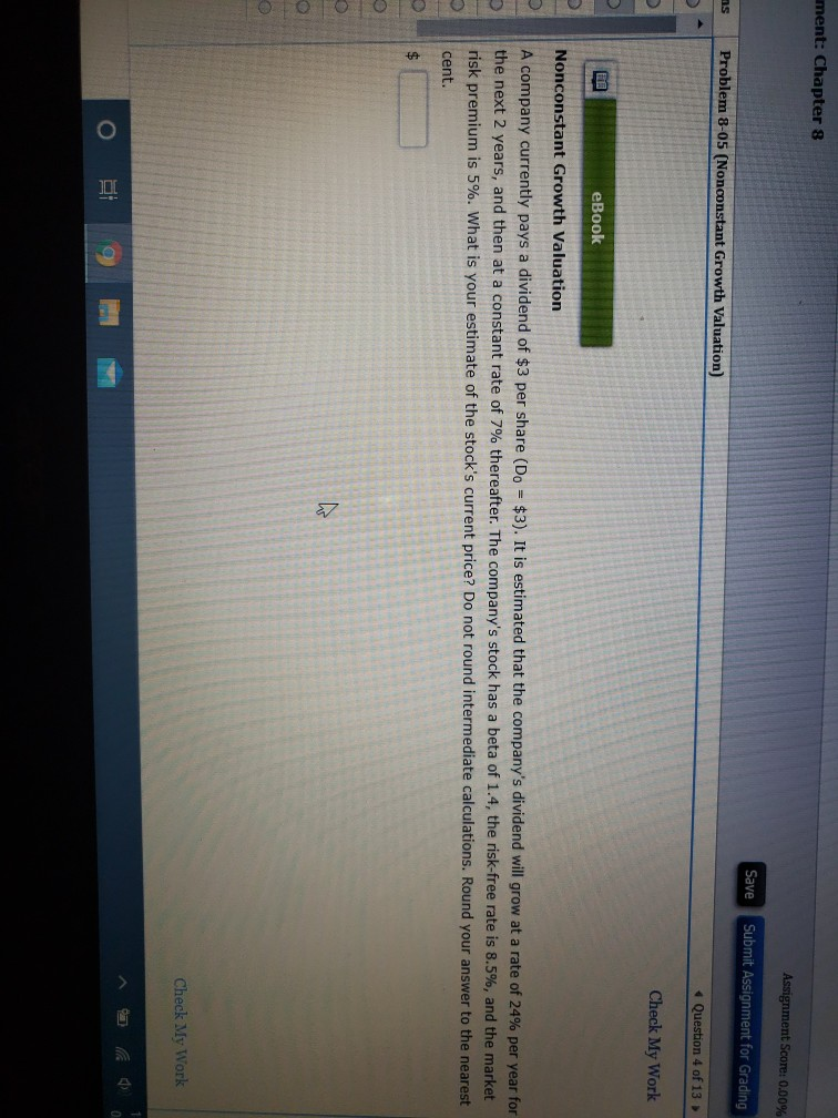 Solved ment: Chapter 8 Assignment Score: 0.00% Save Submit | Chegg.com