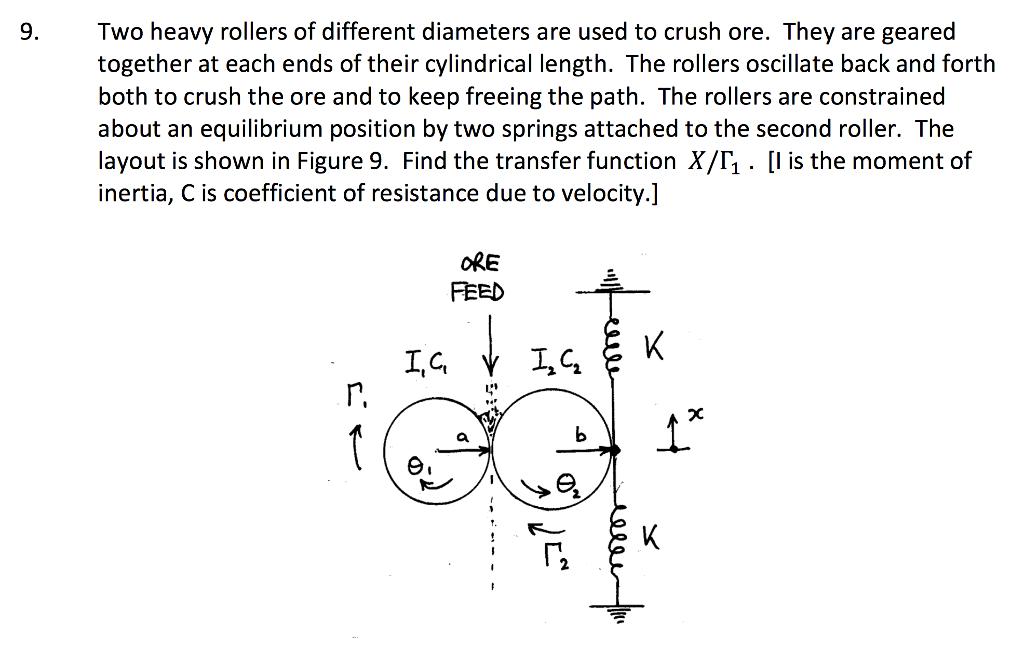Two heavy rollers of different diameters are used to | Chegg.com