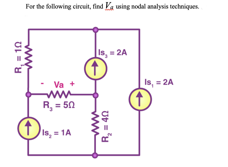 Solved For the following circuit, find Vq using nodal | Chegg.com
